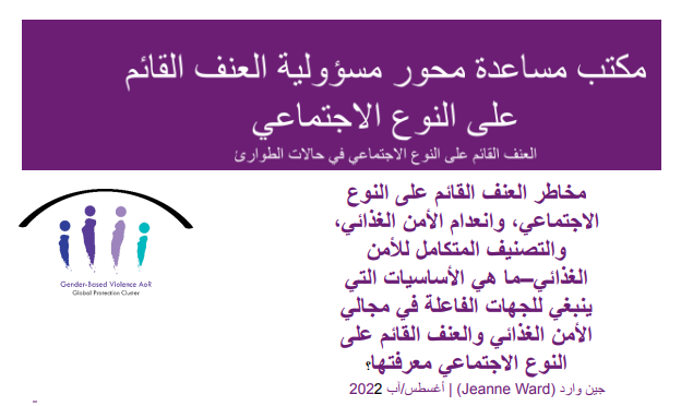 مخاطر العنف القائم على النوع الاجتماعي، وانعدام الأمن الغذائي، والتصنيف